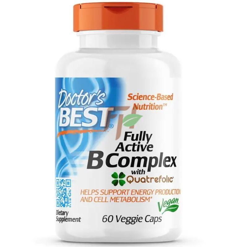 Doctor's Best FULLY ACTIVE B COMPLEX with Quatrefolic® (60 капсул ...