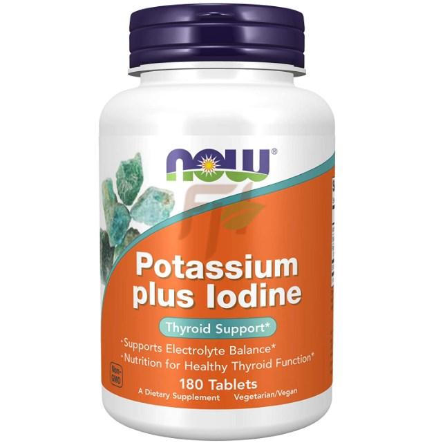 NOW POTASSIUM plus IODINE (180 таблеток) | FitHerb